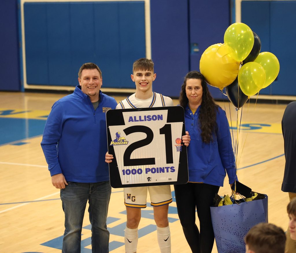 Into the dance: Allison scores 1,000th point as Pioneers among 5 county ...